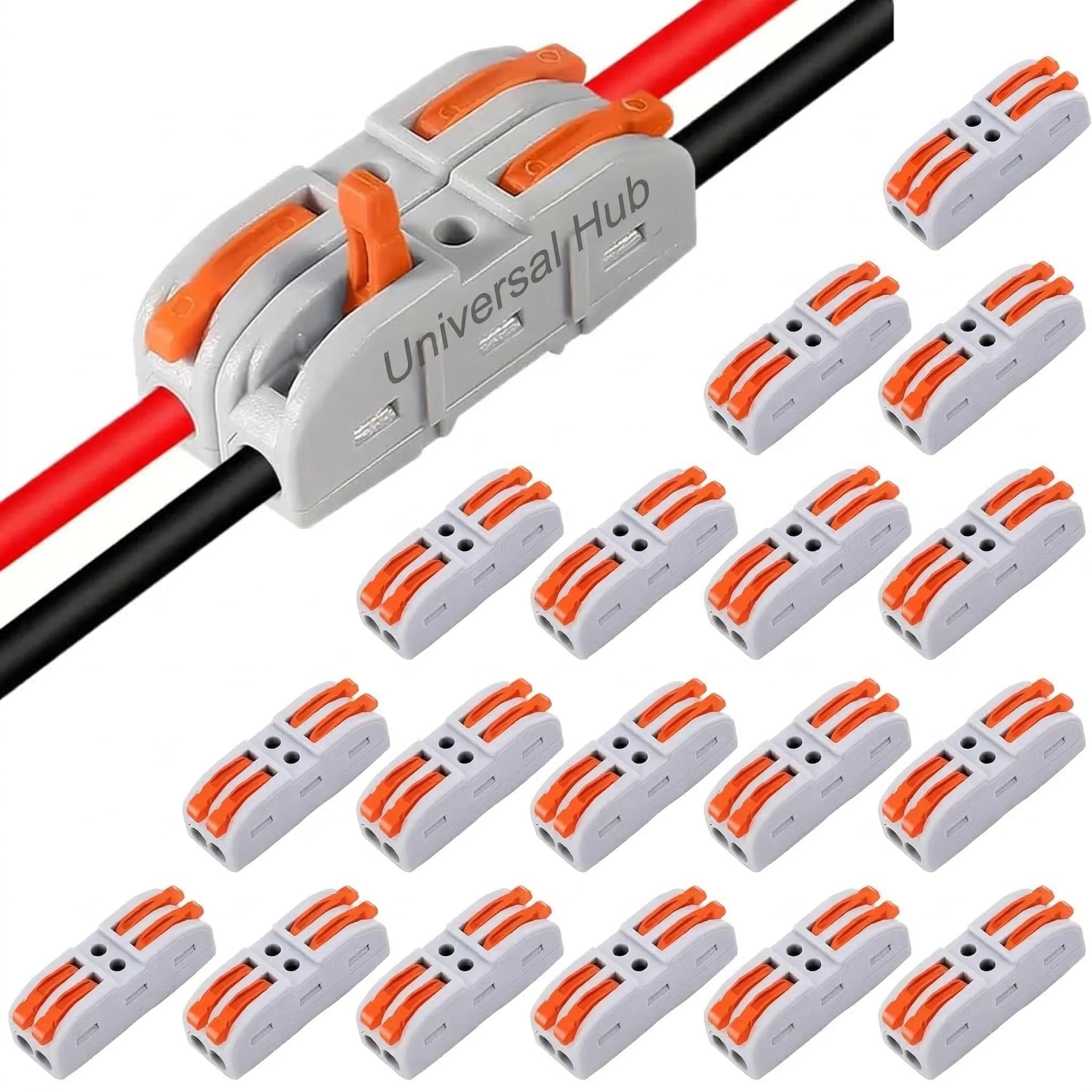 Universal Hub Combo Lever Wire Connector, Push-in Lock Terminal Block ...
